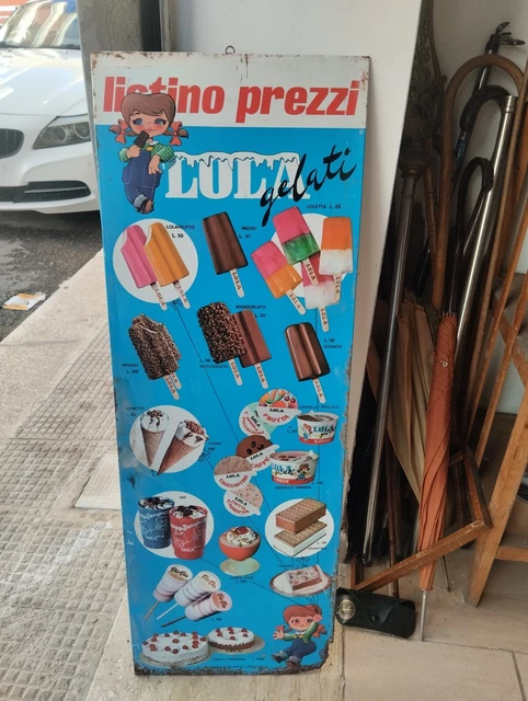 TABELLA PUBBLICITARIA DI Latta Gelati Lola-Listino Prezzi A Partire Da ...