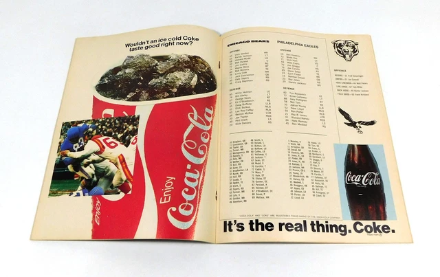 PROGRAMMA DI FOOTBALL NFL Philadelphia Eagles Contro Chicago Bears 27-09-70 EUR 12,54 - PicClick IT