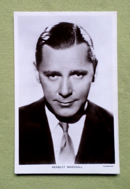 HERBERT MARSHALL - Actor / Film Star - Vintage Picturegoer Postcard ...