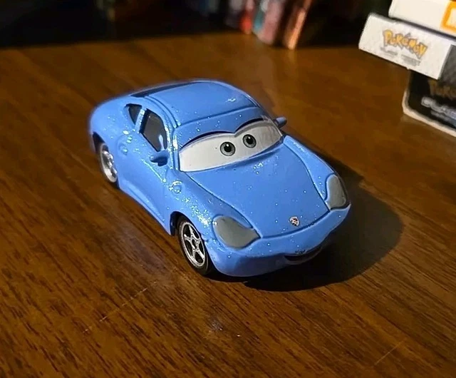 DISNEY PIXAR CARS SALLY CARRERA Porsche 911 1:55 Diecast Blue Race Car ...