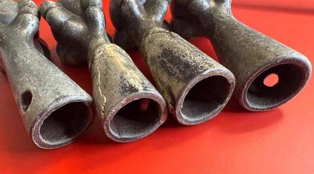 ANTIQUE SET OF 4 All Metal Ball and Claw 4" Table/Stool Feet $149.95 ...