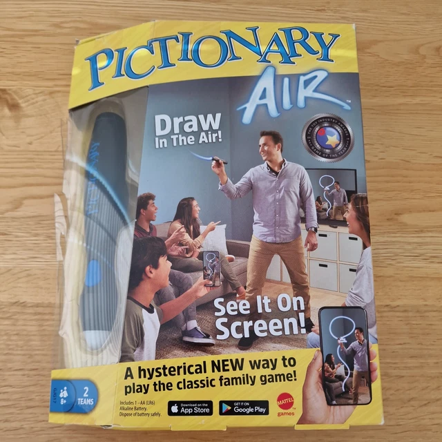 NEW MATTEL GAMES Pictionary Air Interacting Drawing Game for Ages 8+ £ ...