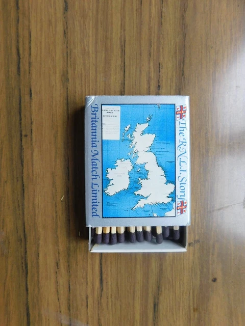 MAP OF LIFEBOAT Stations in UK Britannia Match Matchbox c1980's #2 £2. ...