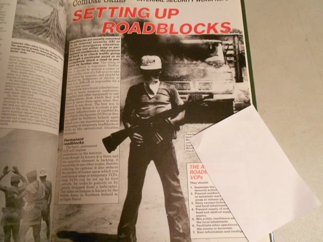 COMBAT SKILLS SETTING Up Roadblocks Vehicle Control Points VCP £11.86 ...
