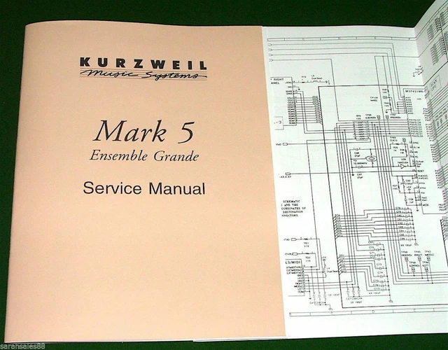 KURZWEIL MARK 5 Ensemble Grande Piano Schematic in Service Manual for Mark5 $44.95 - PicClick CA