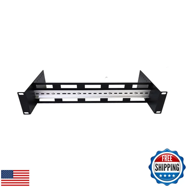 19 INCH RACK Mount Din Rail Kit Depth Adjustable Rackmount Din Rail ...