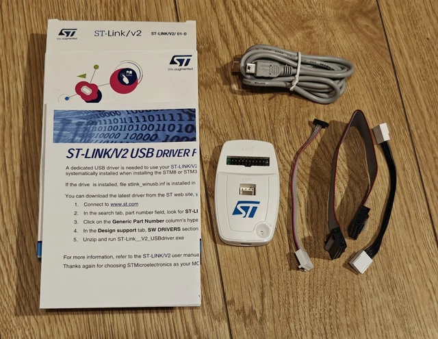GENUINE ST-LINK/V2 IN-CIRCUIT Debugger/Programmer, STM8&STM32 MCU Family Support £46.44 ...