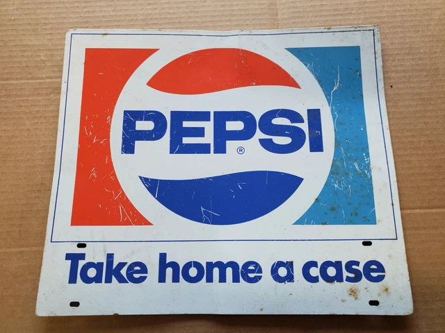 VINTAGE PEPSI COLA bottle bring home a case Sign £126.94 - PicClick UK