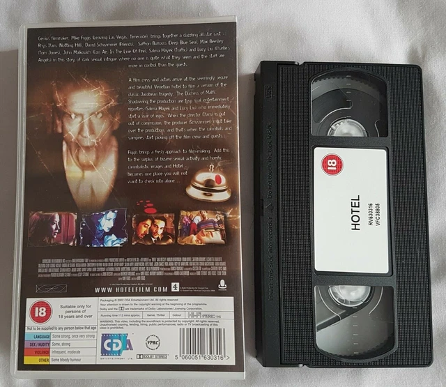 HOTEL (VHS) BIG BOX - Salma Hayek + Lucy Liu + Burt Reynolds + Julian ...