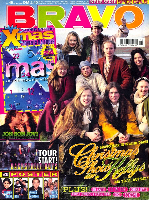 MAGAZINE BRAVO N° 49/1996, KELLYS, SPICE GIRLS, KISS, BSB, BOYZONE, BON ...