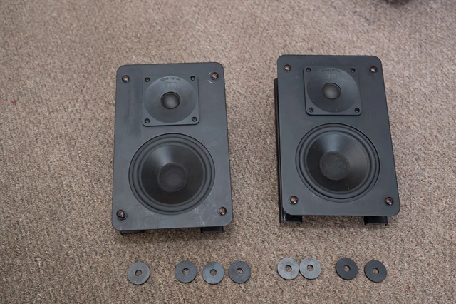 MILLER & KREISEL M&K SW-85 IN WALL 2X Speakers Home Theatre Cinema USED ...