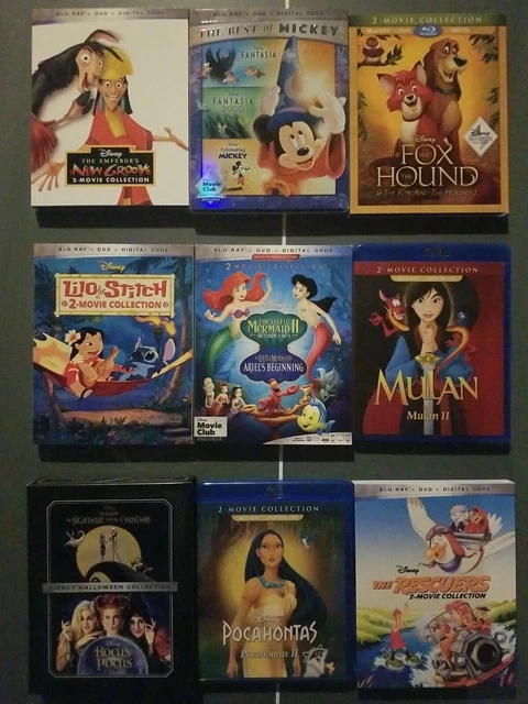 USED DISNEY blu ray/DVD bundle lot. Some include slipcover See pics for ...