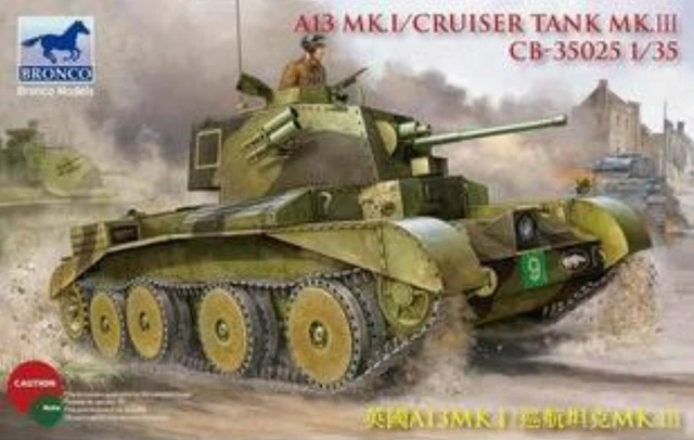 BRONCO 1/35 35025 British A13 MK.I Cruiser Tank MK.III £19.80 - PicClick UK