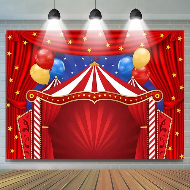 STAGE RED CURTAIN Balloon Star Birthday Backdrop $36.09 - PicClick AU