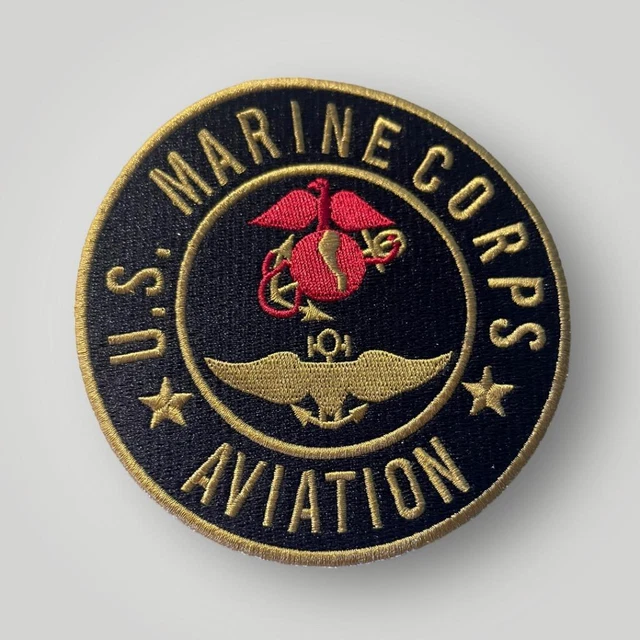 MARINE CORPS USMC Aviation Patch Logo Doré Noir EUR 22,37 - PicClick FR