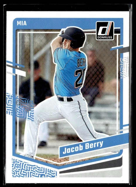 CARTE DE BASEBALL Donruss 135 Jacob Berry Miami Marlins 2023 EUR 1,66 ...