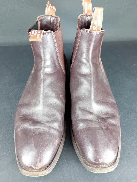 R M WILLIAMS Men's Chelsea Brown Leather Boots Size 12 Made in Australia £119.99 - PicClick UK