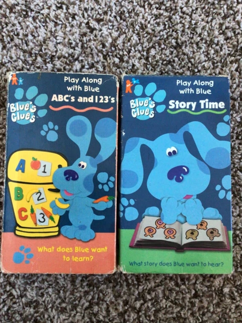 LOT OF 2 Blue’s Clues VHS tapes ABC 123, Story Time £14.00 - PicClick UK