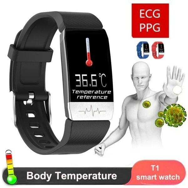 ECG PPG SMART Watch Heart Rate Body Temperature Blood Pressure Step ...