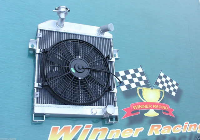 ALUMINUM RADIATOR &FAN Fit Jaguar MK1/MK2 MK I/II S-Type Saloon M/T ...