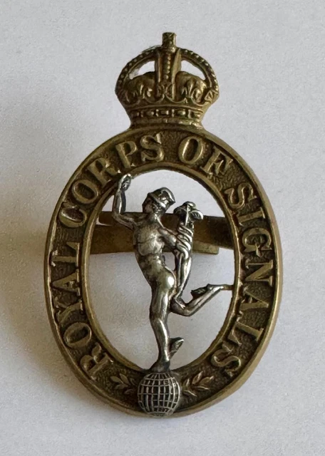 WW2 BRITISH ROYAL Corps Of Signals Officers #1 Dress Sil/Plate & Gilt ...