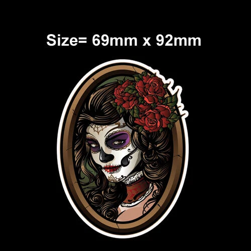 SUGAR GIRL SKULL Tattoo Vinyl Sticker Decal Window Car Van Bike Mexican ...