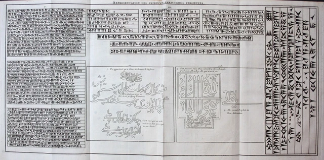 PERSIA OLD PERSIAN characters Alphabet writing Persien Iran engraving ...