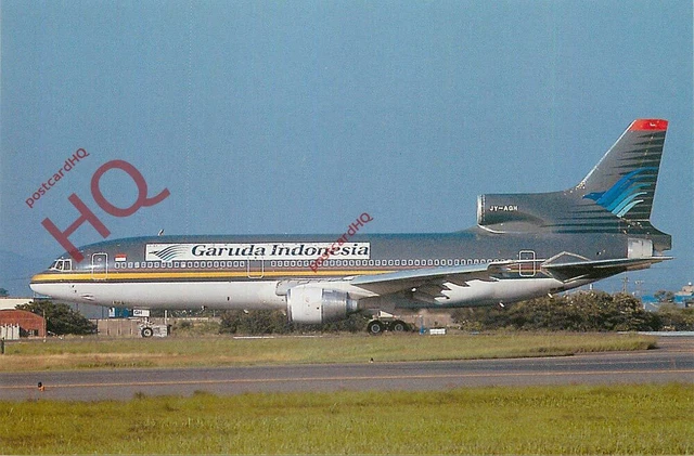 PICTURE POSTCARD~ GARUDA INDONESIA/ROYAL JORDANIAN LIVERY L-1011 ...