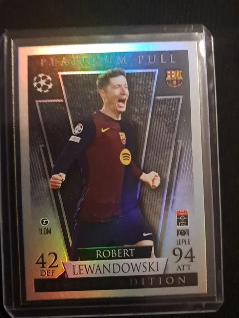 TOPPS MATCH ATTAX Ucl 2024-25 Lewandowski #Le Pl 5 Platinum Pull Limited Edition EUR 12,00 ...
