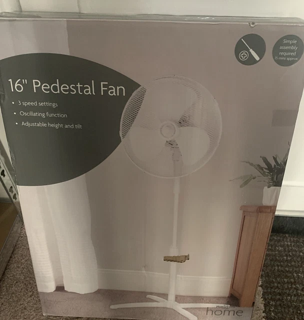 MORRISONS HOME 16 Inch Pedestal Fan £37.11 - PicClick UK