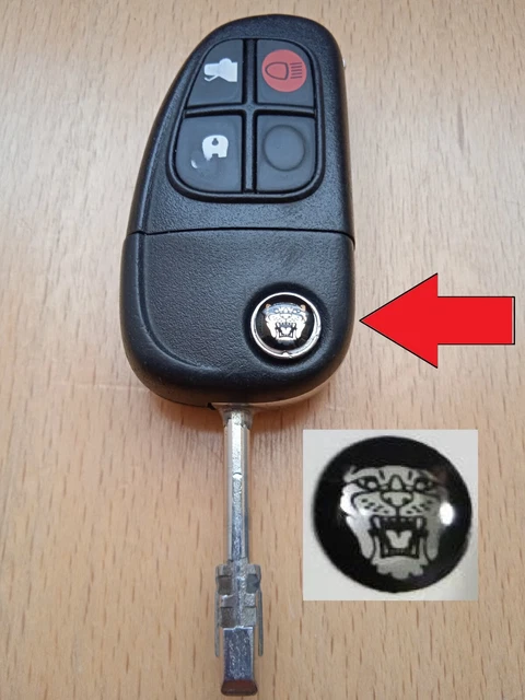 LOGO JAGUAR KEY FOB emblem X-Type S-Type XK XK8 XKR XJ XJ12 V8 V12 XJ8 ...