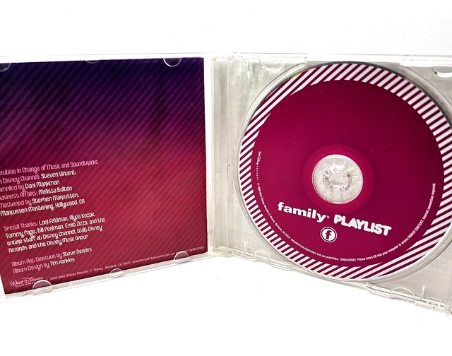 FAMILY PLAYLIST 2009 Walt Disney Records CD Pop Rock Music Album Disc ...