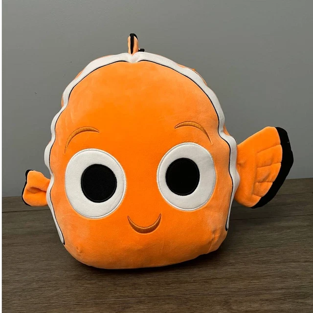DISNEY PIXAR NEMO Orange Clownfish Fish 12" Squishmallow Plush Animal ...
