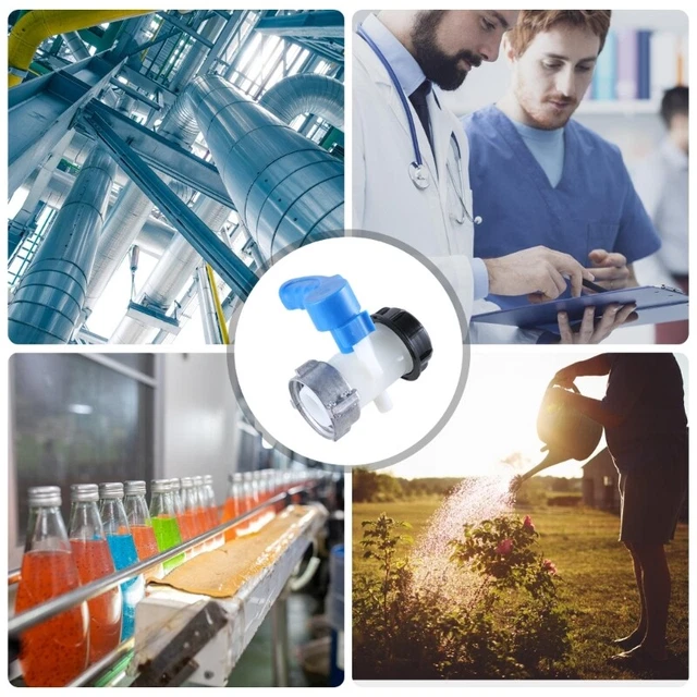 WATER TANKS ADAPTER 1000L IBC DN40 Butterfly Valves Switches 62mm IBC ...