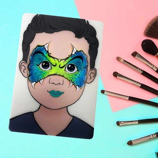 NOVICE FACES PRACTICE Board Beginner Stage Face Painting Stencil EUR 8 ...