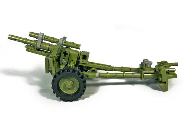 BUILDARMY WW2 USA M101A1 Howitzer Artillery Brick Model Building Block ...
