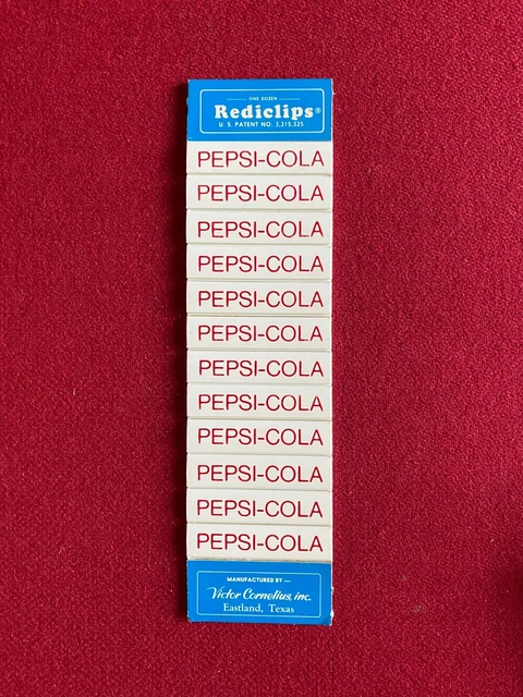 1960'S, PEPSI-COLA, &UN-USED& Sheet of Menu Clips w/ Original Box ...