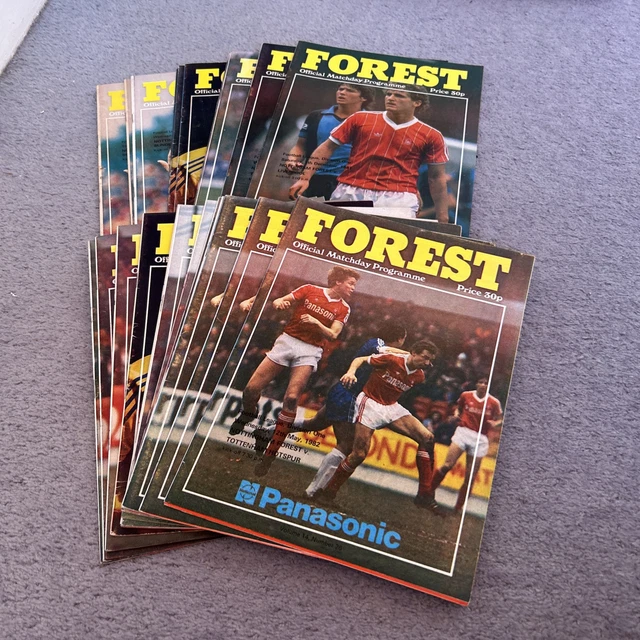NOTTINGHAM FOREST HOME Programmes 1981-1982 Complete Season £16.32 - PicClick UK