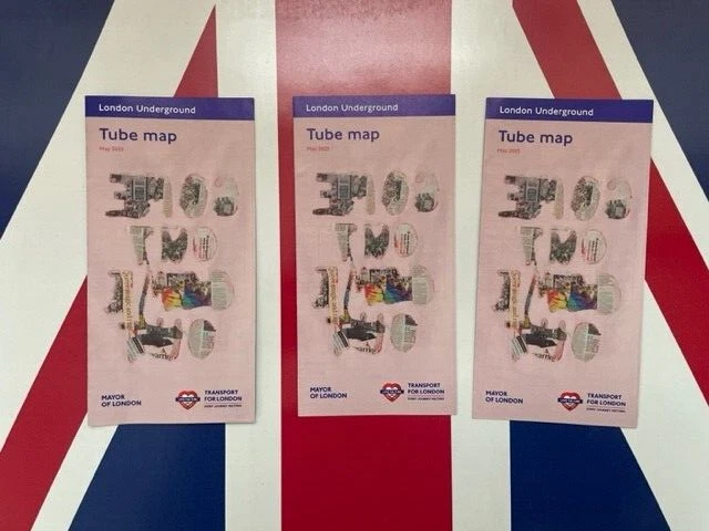 NEW 3-PACK MAY 2023 London Underground Tube Map with Elizabeth Line EUR ...