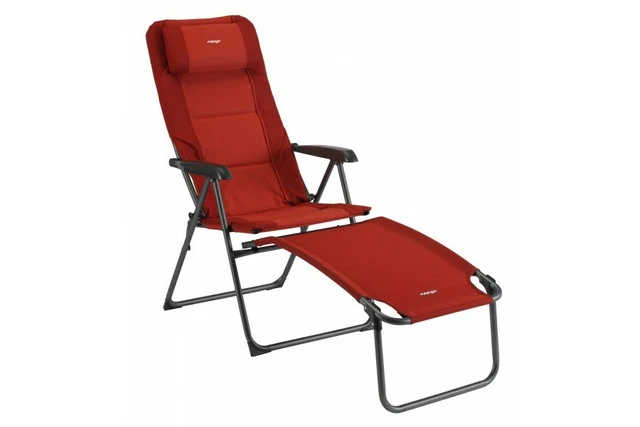 VANGO HAMPTON RECLINING chair with matching Vango footstool in Red ...