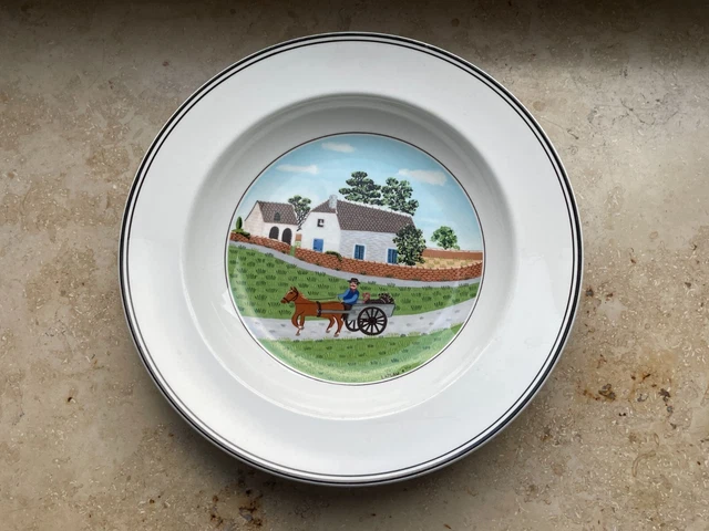 VILLEROY & BOCH Naif Suppenteller Bauer tiefer Teller Laplau 2 Ø ca. 22 ...