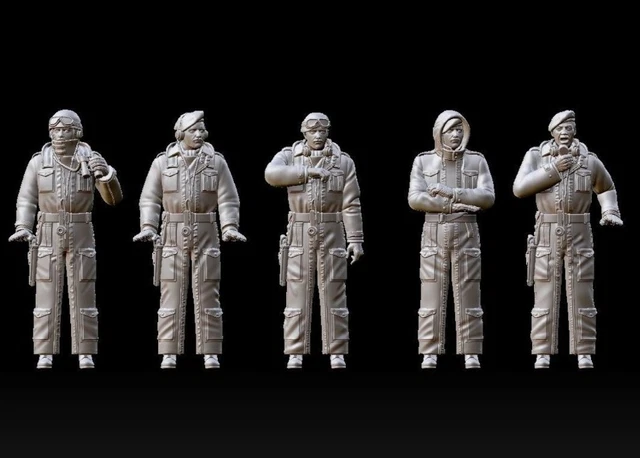 WW2 BRITISH TANK Crew Full Set Soldiers 1:32 Resin Printed £19.98 ...