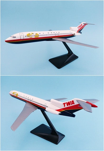 TRANS WORLD AIRLINES TWA Scale 1-200 model Boeing B727-200 USA Aircraft Flugzeug EUR 19,90 ...