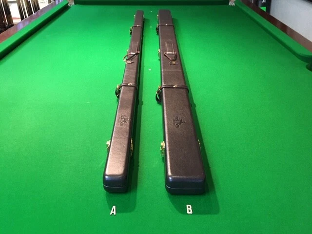 PERADON DARK BROWN 1 Piece Leather Snooker Cue Cases Chesworth Cues IN ...