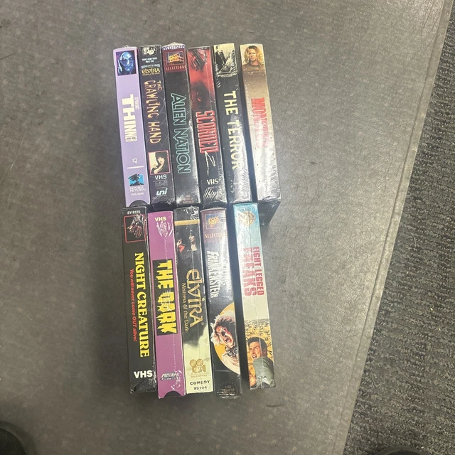 VINTAGE VHS COLLECTION of 11 Horror movies Thinner, The Crawling Hand ...