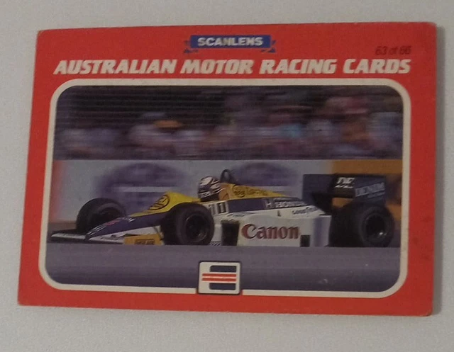 1986 SCANLENS AUSTRALIAN Motor Racing Nigel Mansell Formula 1 F1 ...