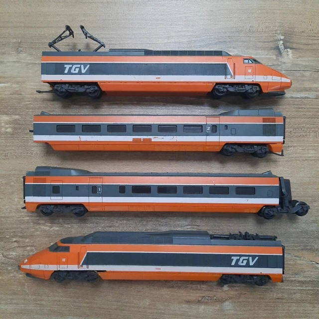LIMA HO TGV Orange Locomotive Voiture Wagon Vintage Modelisme ...