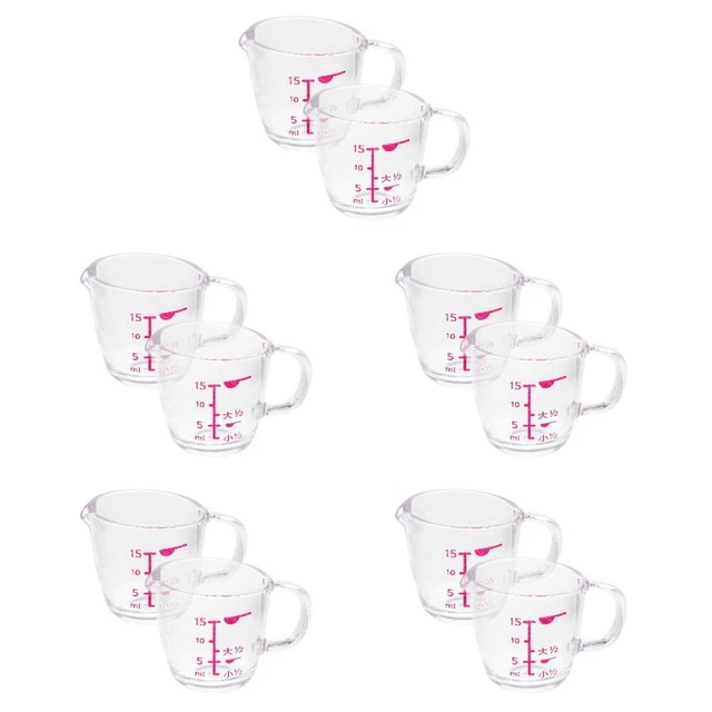SET OF 5 Liquid Measuring Cups Graduated Triangular Diversion Creative ...
