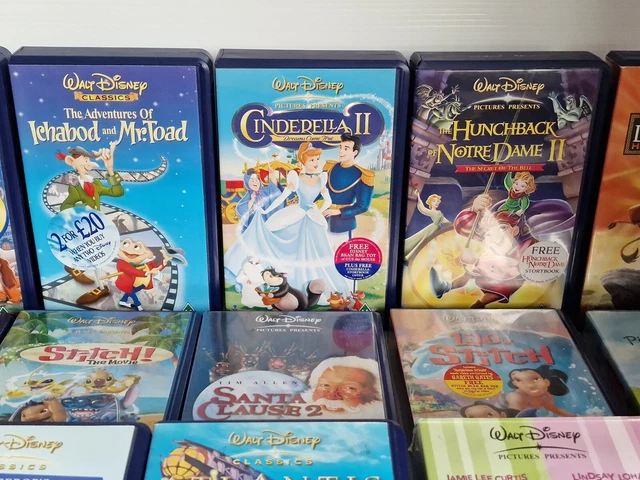 25X WALT DISNEY Blue Box MOVIES VHS Video Bundle BUZZ, THE JUNGLE BOOK ...