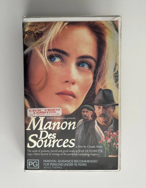 MANON DES SOURCES [VHS] Premiere Big Box Clamshell Ex-Rental Video Tape ...
